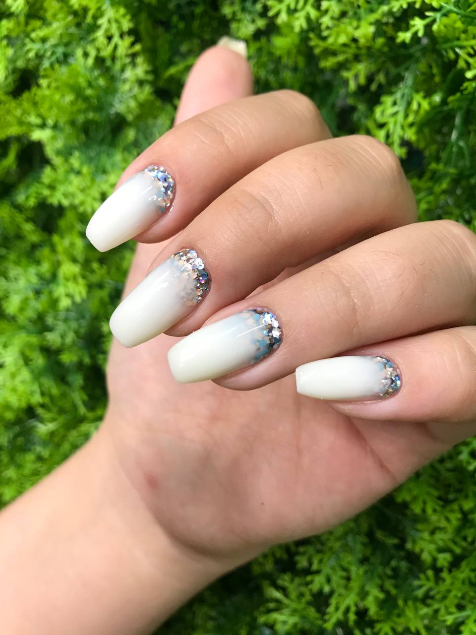 Ballerina Light silver Nails - Valeriya's work